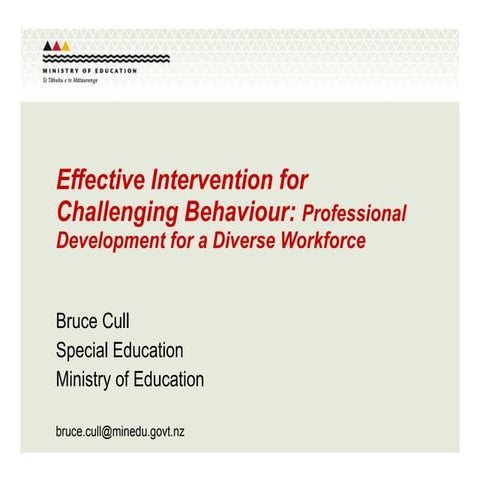 Effective intervention for challenging behaviour, Bruce Cull | PPT