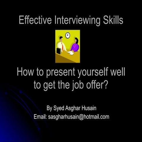 Effective Interviewing Skills | PPT