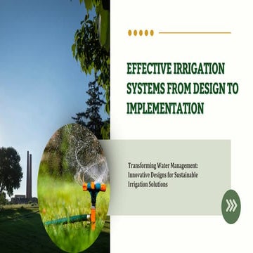 Effective Irrigation Systems From Design to Implementation | PPT