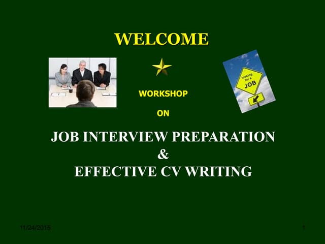 CV Writing Presentation | PPT