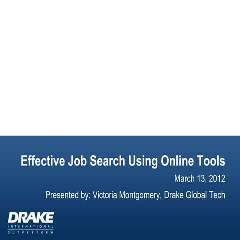 Effective Job Search Using Online Tools | PPTX