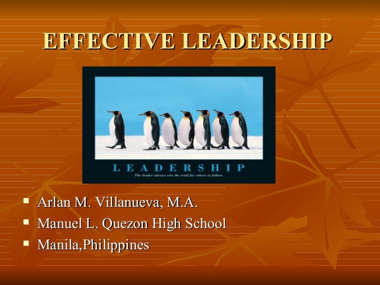 Effective Leadership