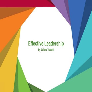 Effective leadership | PPTX