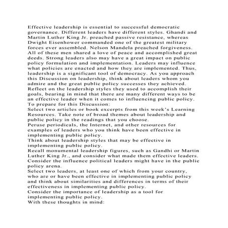 What Makes a Good Political Leader | PPT