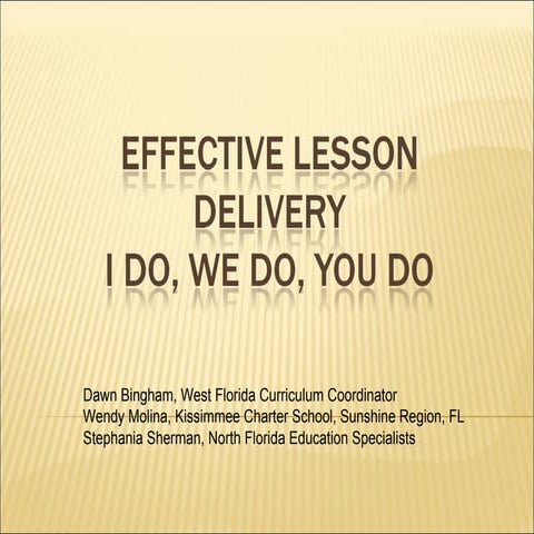 Effective lesson delivery 2011 | PPT | Educational Assessment | Education