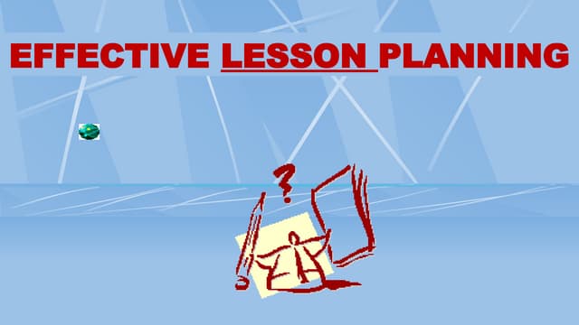 Lesson Plan PowerPoint Presentation | PPTX