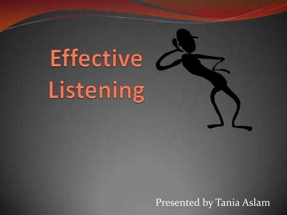 Communication and Listening Skills | PPT
