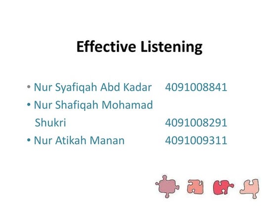 Communication and Listening Skills | PPT