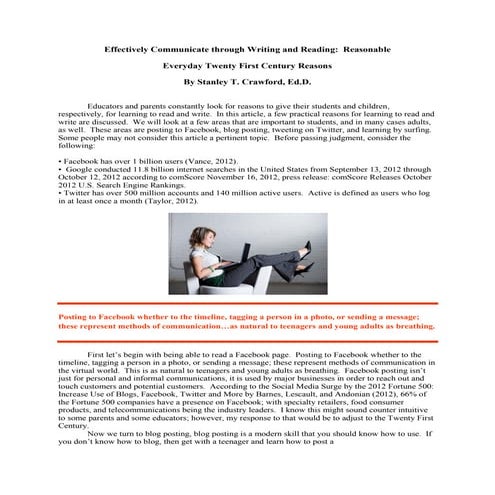 Effectively communicate through writing and reading reasonable everyday ...