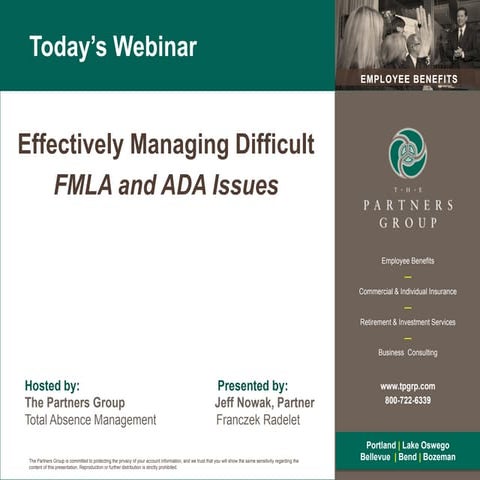 Effectively Managing Difficult FMLA (Family and Medical Leave Act) and ...