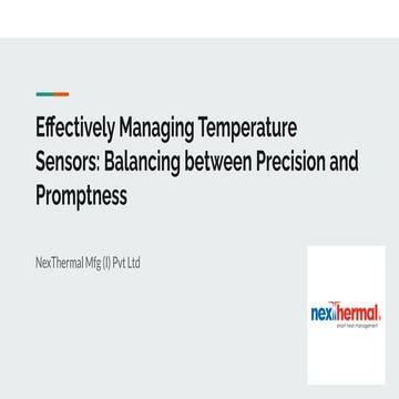 Effectively Managing Temperature Sensors: Balancing between Precision and Promptness | PDF