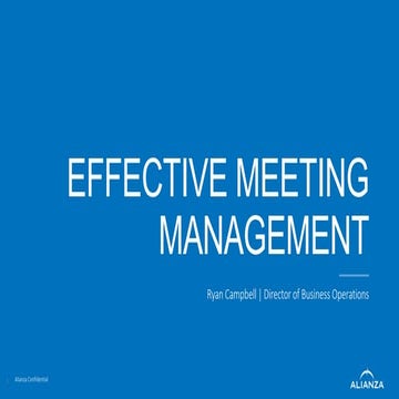 Effective Meeting Management | PPTX | Web Conferencing | Computer ...