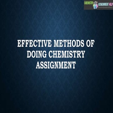 Methods To Improve A Level Chemistry Skills | PDF