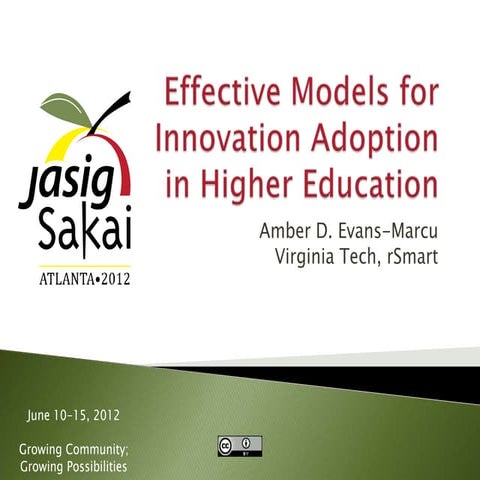 Effective models of Innovation Adoption in Higher Education | PPTX ...