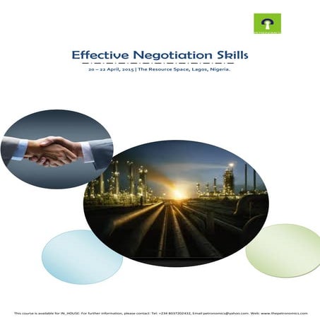 Effective negotiation skills april. lagos | PDF