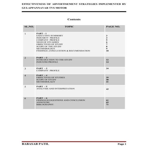 Effectiveness of advertisement_strategies_at_tvs_mba_project_reports | DOC