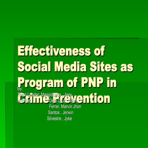 Effectiveness of Facebook in terms of Crime Prevention.ppt