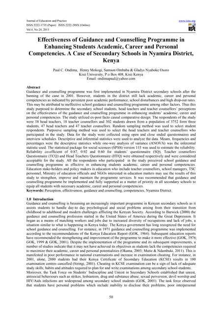 AN ANALYSIS OF THE EFFECTIVENESS OF THE BASIC EDUCATION ASSISTANCE ...