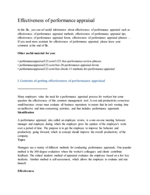 Performance appraisal in wipro | DOCX | Resume Writing and Advice | Job ...