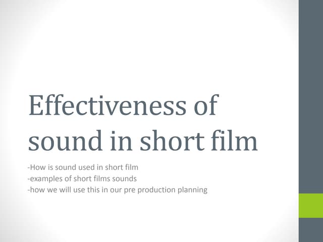 GCSE Film Studies - Sound | PPTX