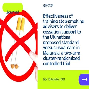 Effectiveness of training stop-smoking advisers to deliver cessation ...
