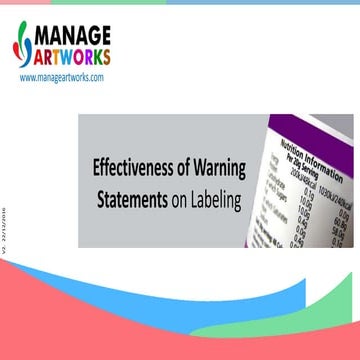Effectiveness of warning statements on labeling | PPT