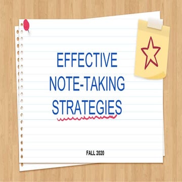 Effective Note-Taking Strategies | PPTX