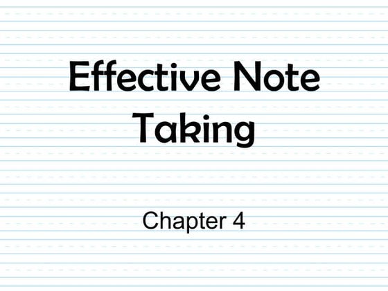 Notetaking | PPT