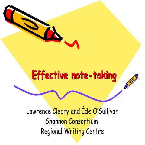 Effective note taking | PPT