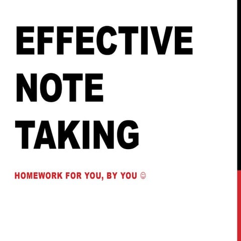 Effective note taking | PPT