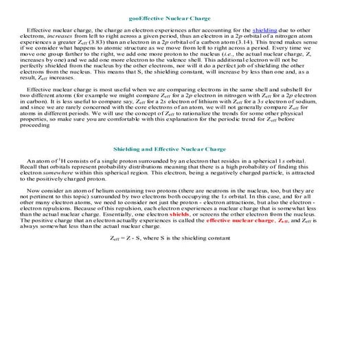 Effective nuclear charge | PDF