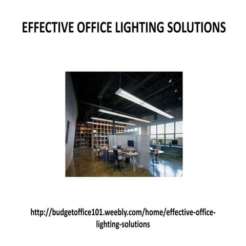 Lighting in Office | PDF
