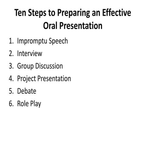 Effective oral presentation | PPTX
