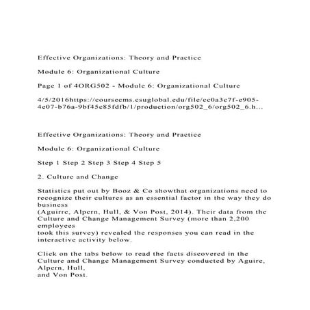 Effective Organizations Theory and PracticeModule 6 Orga.docx