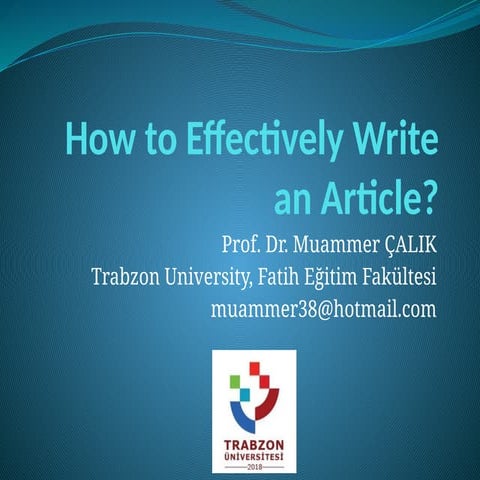 Effective Paper Writing in Education is important | PPT