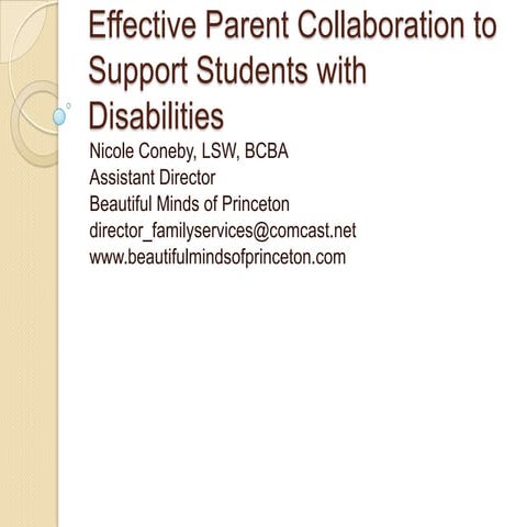 NJEA 2013 - Effective parent collaboration to support students with ...