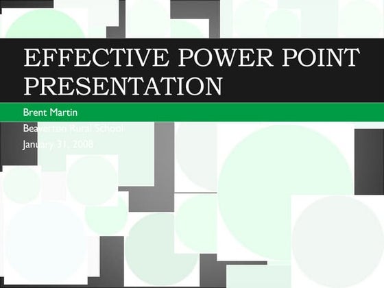 Effective PowerPoint | PPT