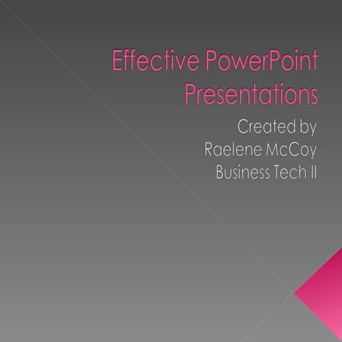 Effective Powerpoint Presentation | PPT