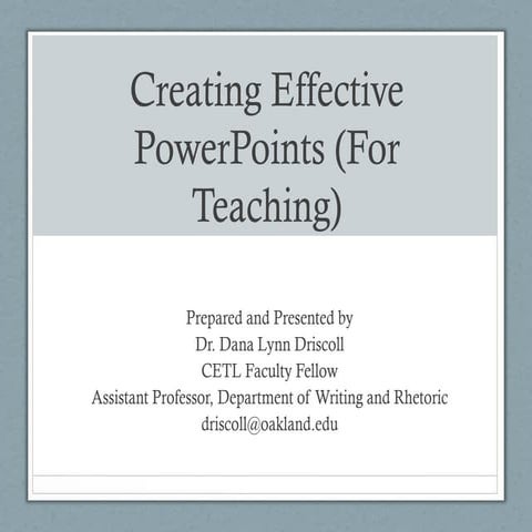 teaching and pedagogy effective_powerpoints_CETL | PDF