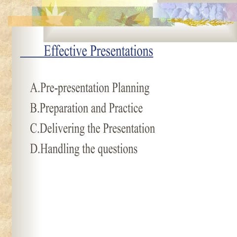 Effective presentations | PPT