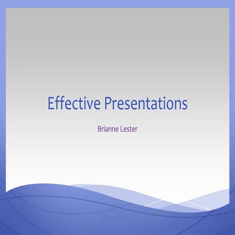 Effective presentations | PPTX