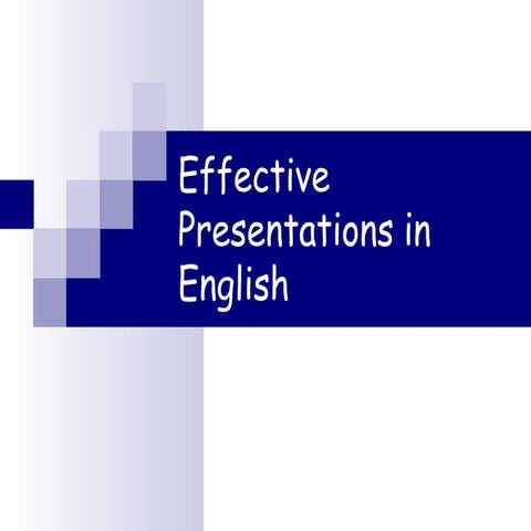 Effective presentations in english | PPT