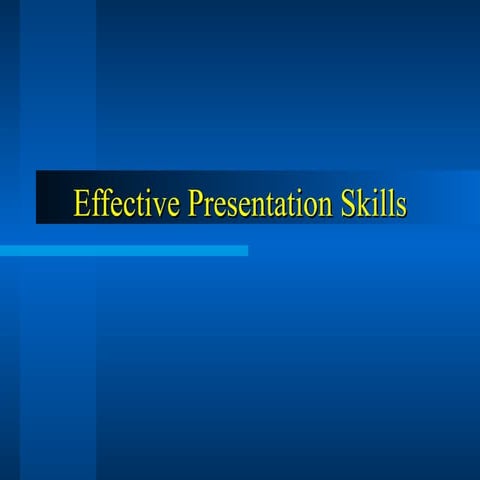 Effective Presentation Skills | PPS