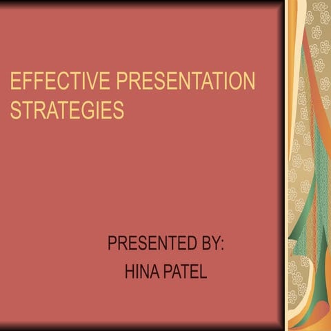 Effective presentation strategies | PPT