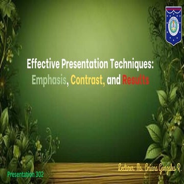 Effective Presentation Tech. Emphasis, . | PDF