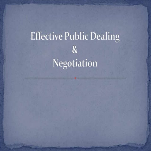 Effective Public Dealing | PPTX