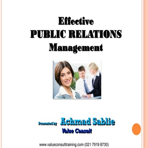 Effective public relations | PPT