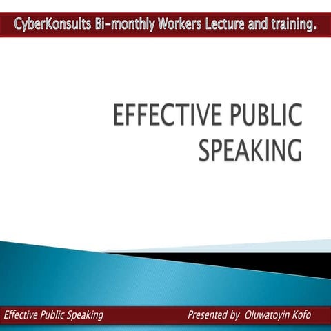 Effective public speaking 2 | PPT