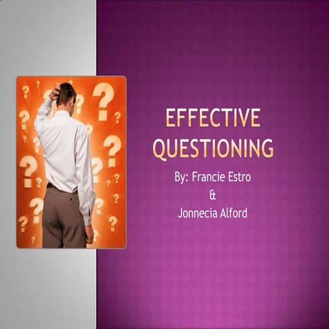 Effective questioning audio | PPT