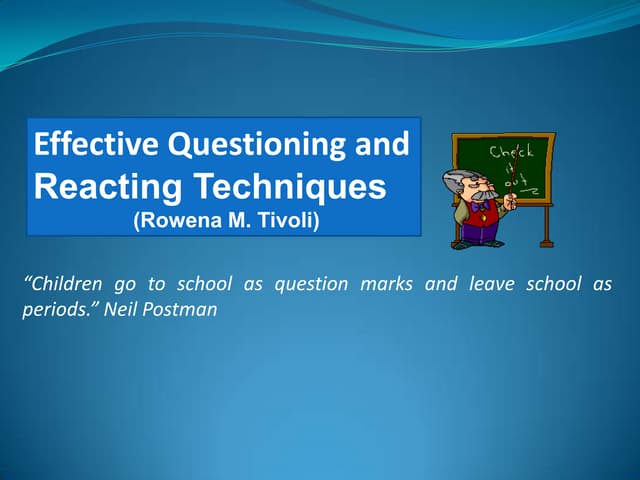 Convergent and Divergent Questioning Strategies | PPTX